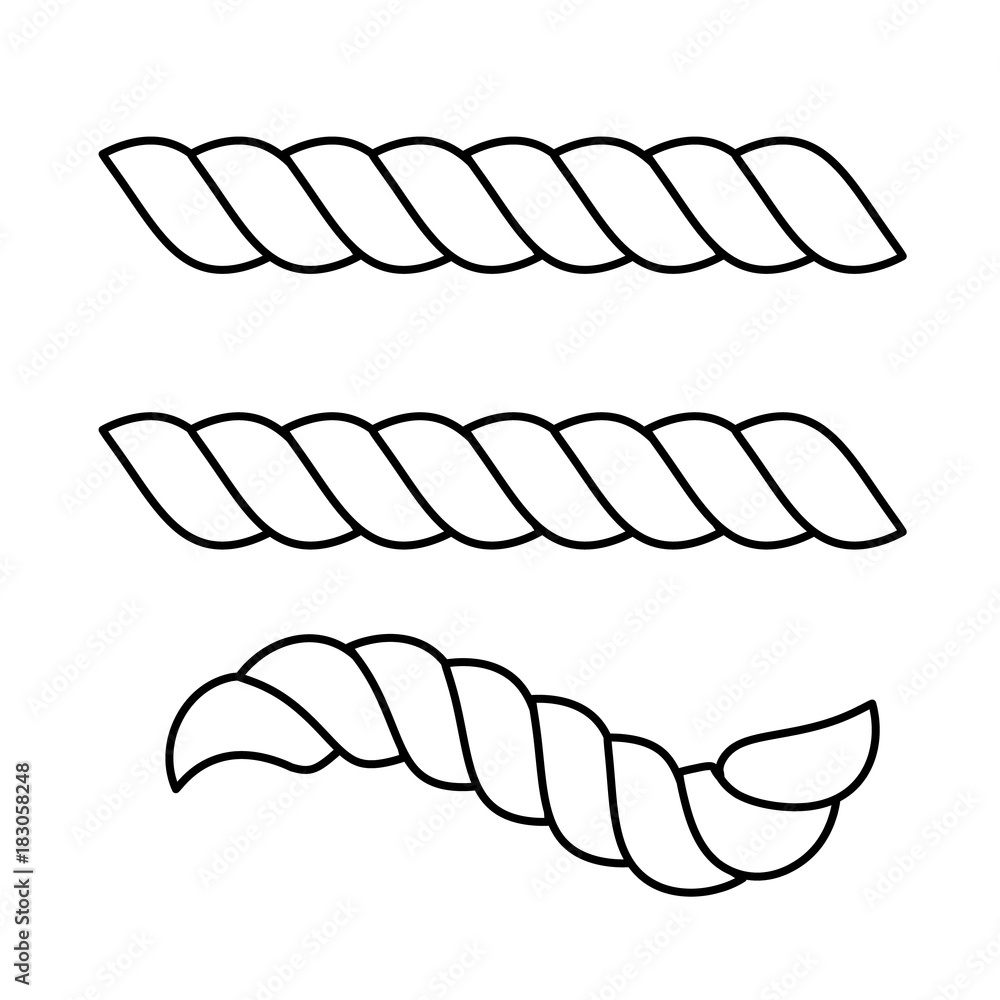 rope outline vector Stock Vector | Adobe Stock