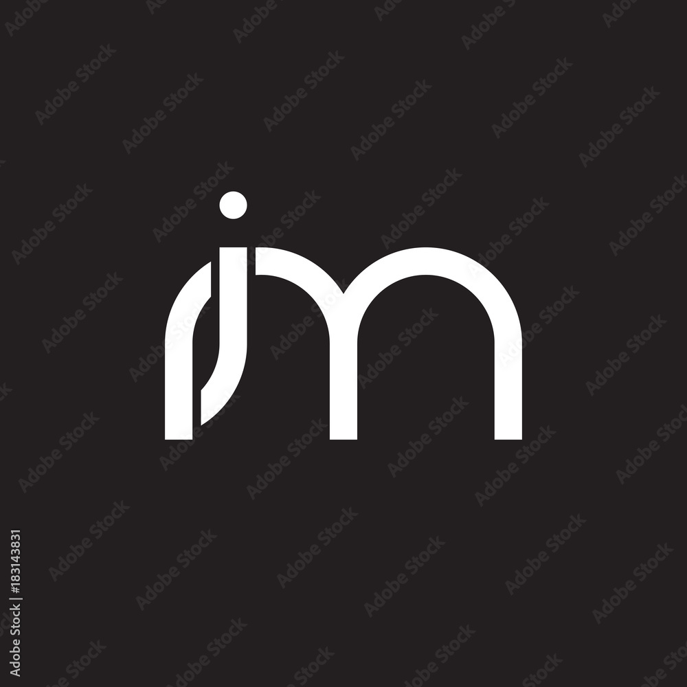 Initial lowercase letter im, mi, overlapping circle interlock logo ...