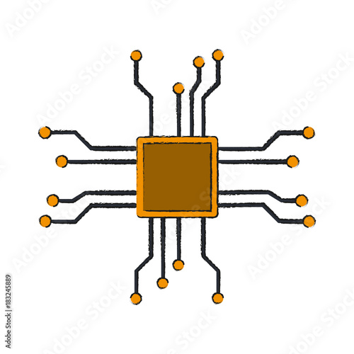 Microchip Technology Symbol Icon Vector Illustration Graphic Design