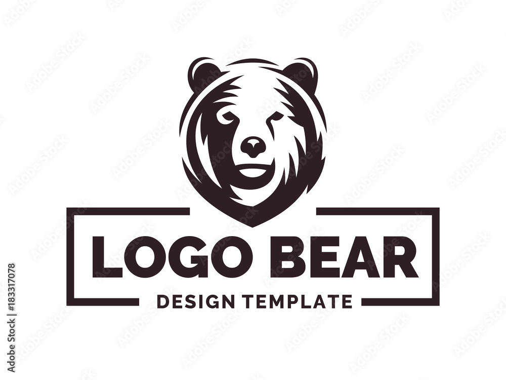 Bear logo - vector illustration, emblem design on white background ...