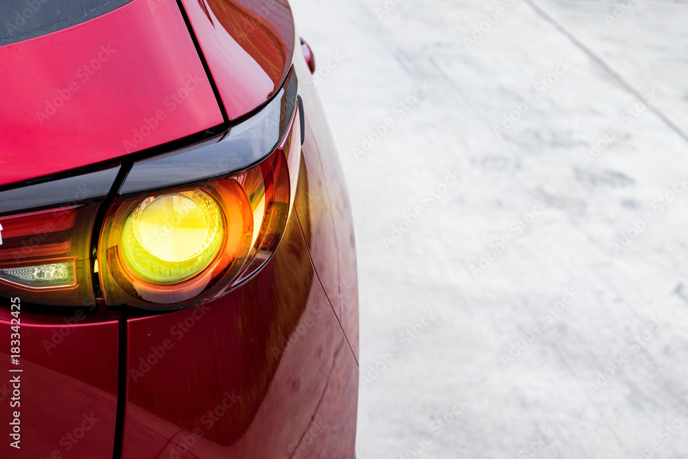 Car tail light red color for customers. Using wallpaper or background ...