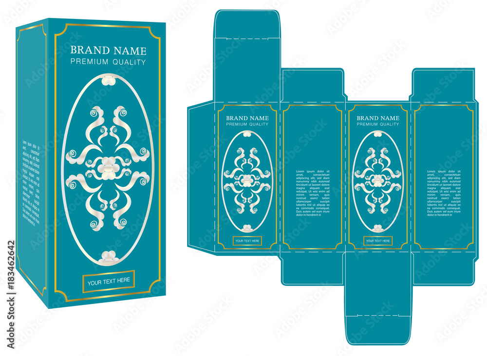 Packaging design, luxury box design template and mockup box ...