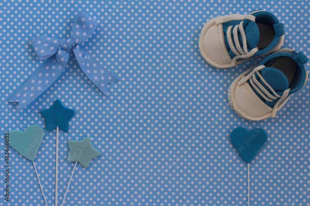 Baby shower invitation. Newborn background Stock Photo | Adobe Stock