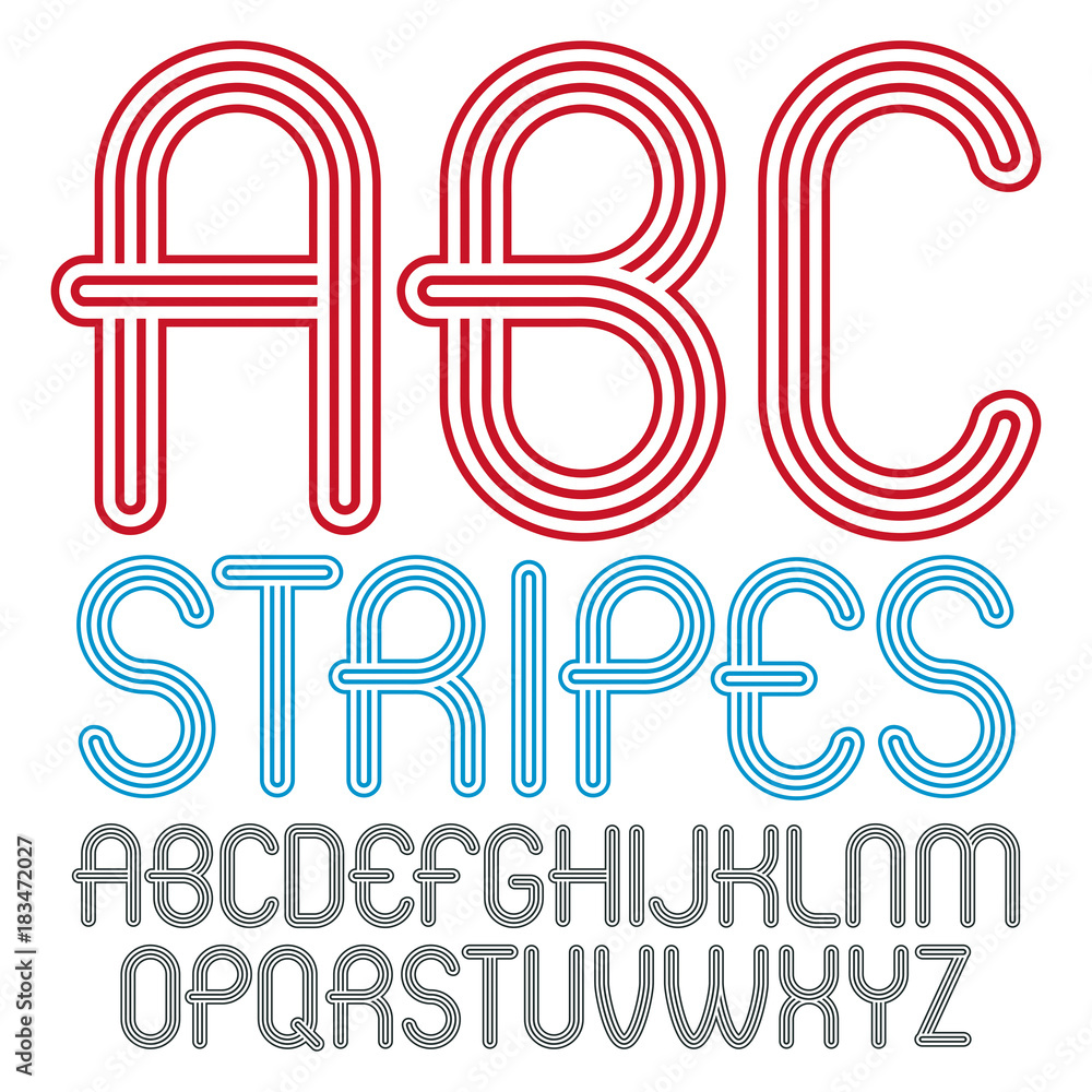Set of trendy modern vector capital alphabet letters, abc isolated ...