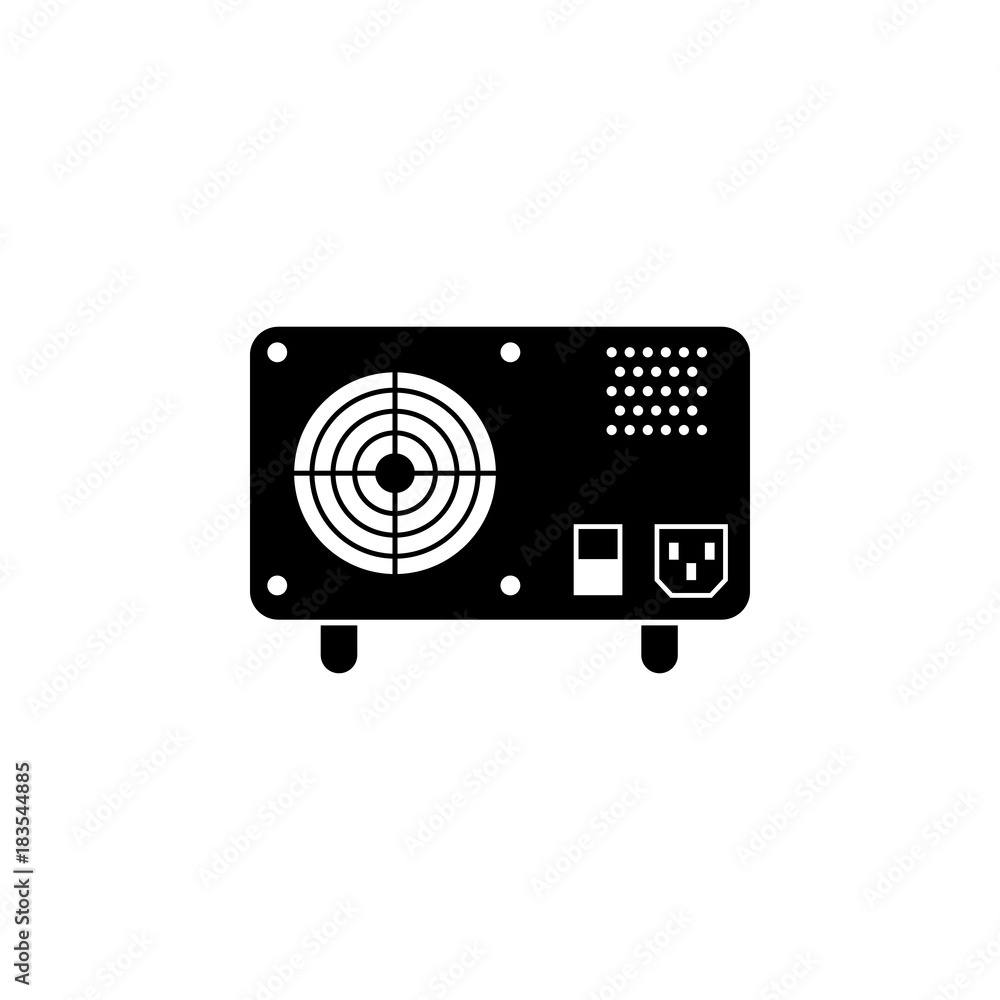 UPS Uninterruptible Power Supply Icon. PC hardware element icon ...