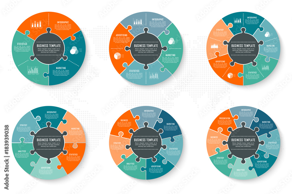 Infographic timeline circle template can be used for chart, diagram ...