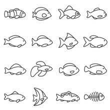 Fish Cartoon Outline Clipart Free Stock Photo - Public Domain Pictures