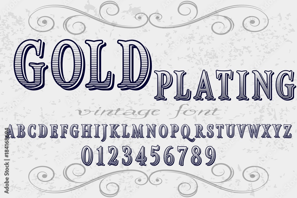 Font alphabet Script Typeface handcrafted handwritten vector label ...