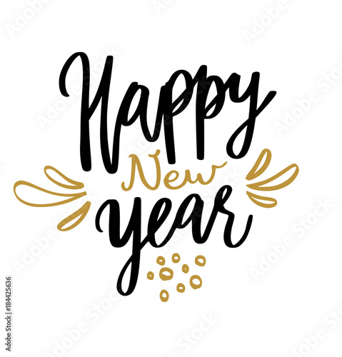 Happy new year calligraphy Stock Vector | Adobe Stock Happy new year calligraphy Stock Vector | Adobe Stock