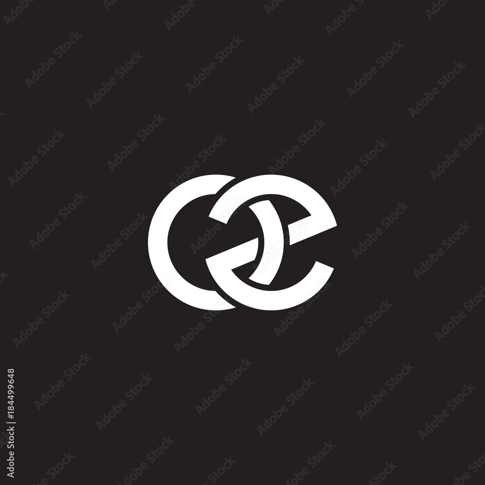 Initial lowercase letter oz, overlapping circle interlock logo, white ...