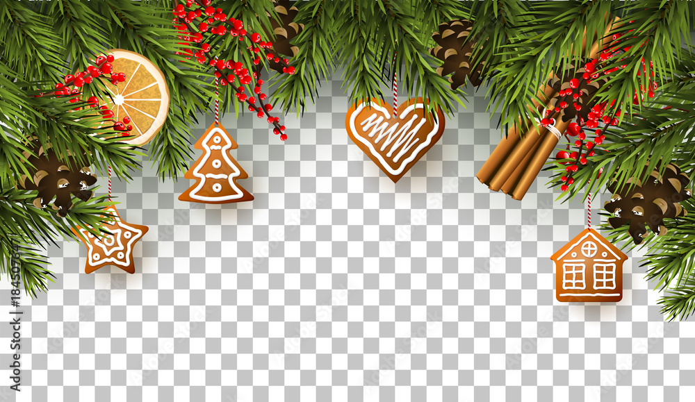 Traditional Christmas border Stock Vector | Adobe Stock