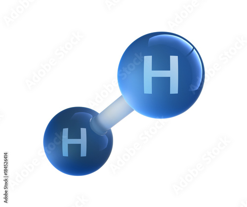 Stilisiertes Wasserstoff-Molekül Stock-Illustration | Adobe Stock