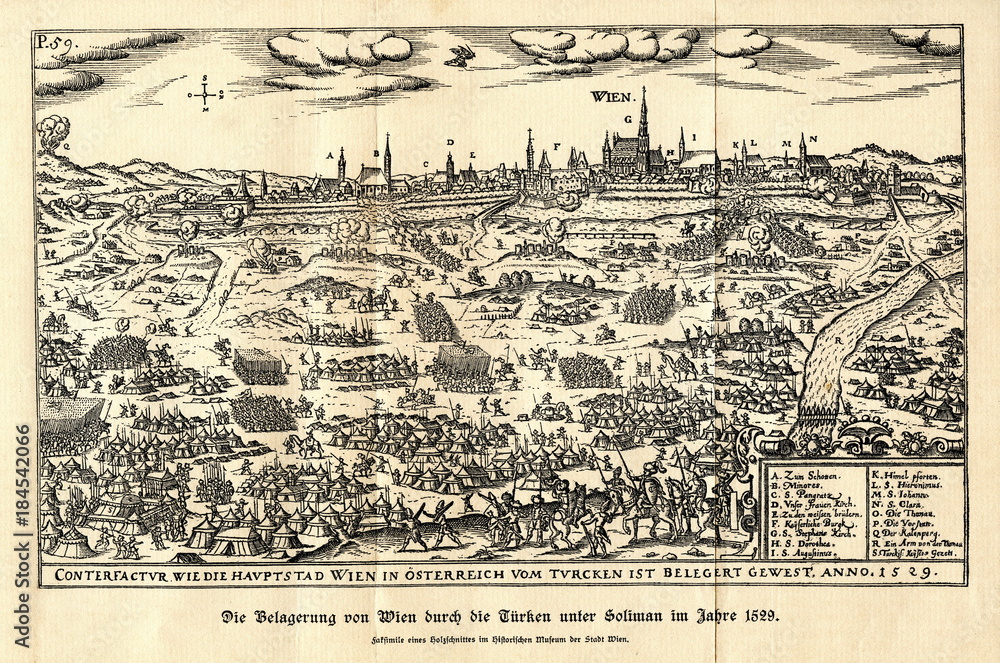 Siege of Vienna in 1529 by the Ottoman Empire (from Spamers ...