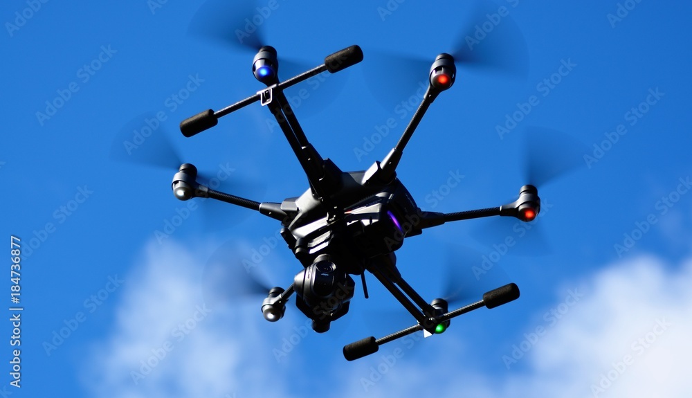 Commercial Drone - Large Surveillance Drone - Climbing for Altitude ...