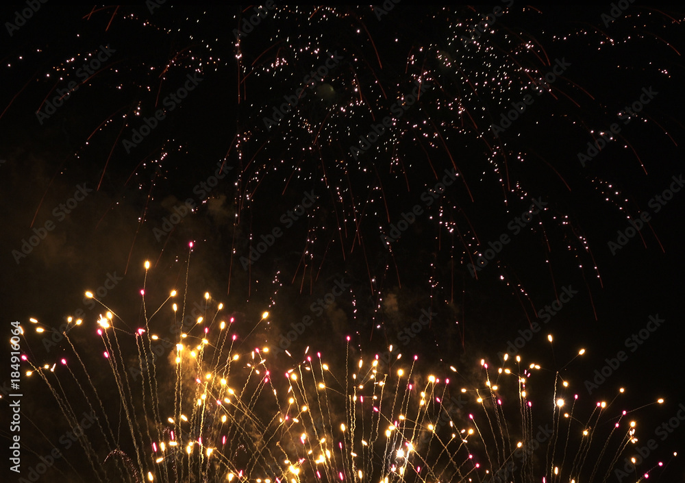 Fireworks celebrate background. Stock Photo | Adobe Stock