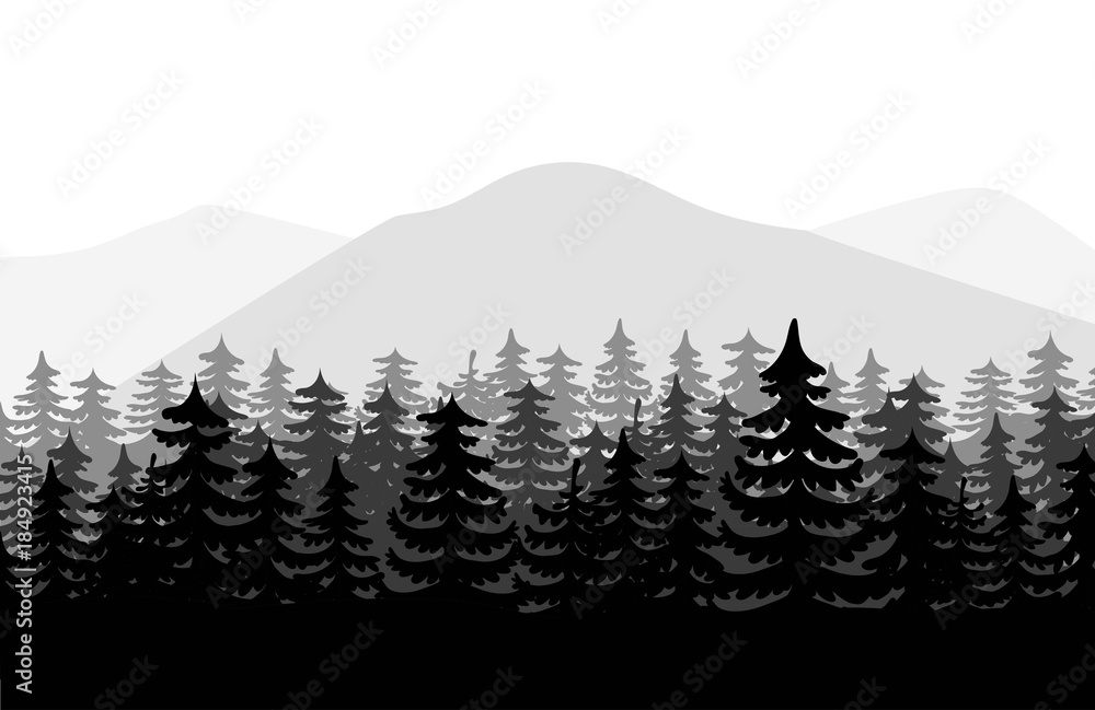 forest background vector. Stock Vector | Adobe Stock