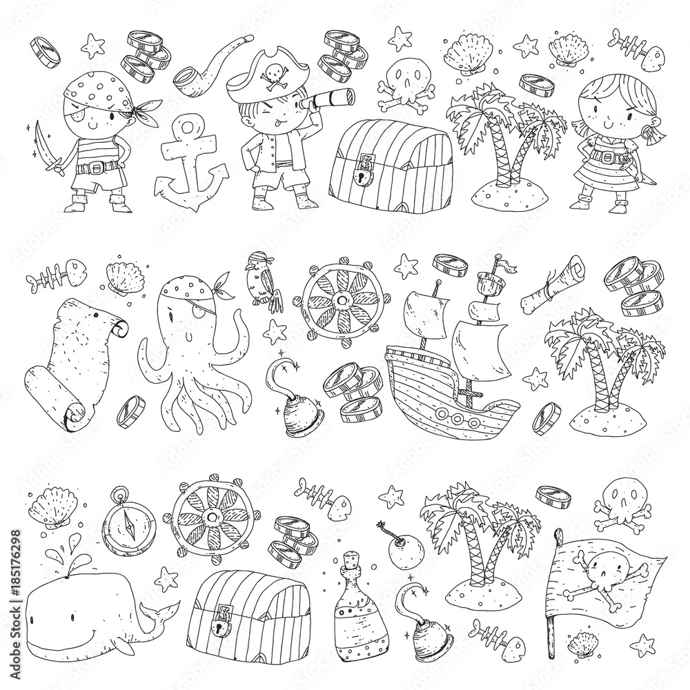 Pirate adventures Pirate party Kindergarten pirate party for children ...