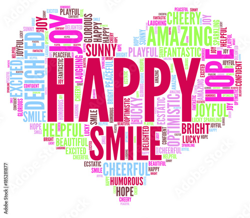 Happy feelings - word cloud Stock Illustration | Adobe Stock