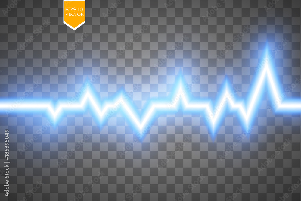 Heart pulse graphic isolated on transparent background. Concept of ...