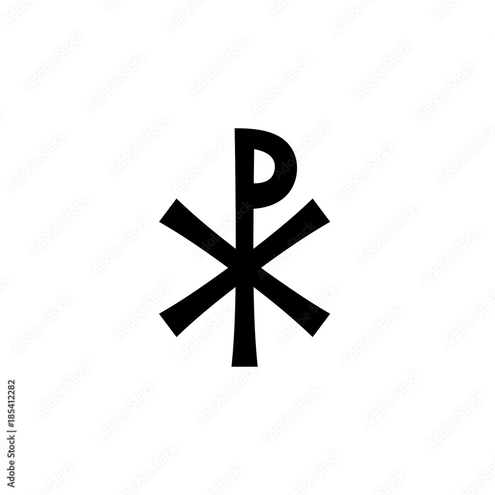 Christogram — Christian monogram of Jesus Christ, The Savior, The Lord ...