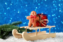 Gingerbread Sled Free Stock Photo - Public Domain Pictures