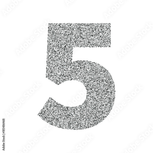 Silver glitter alphabet number 5 Stock Vector | Adobe Stock Silver glitter alphabet number 5 Stock Vector | Adobe Stock