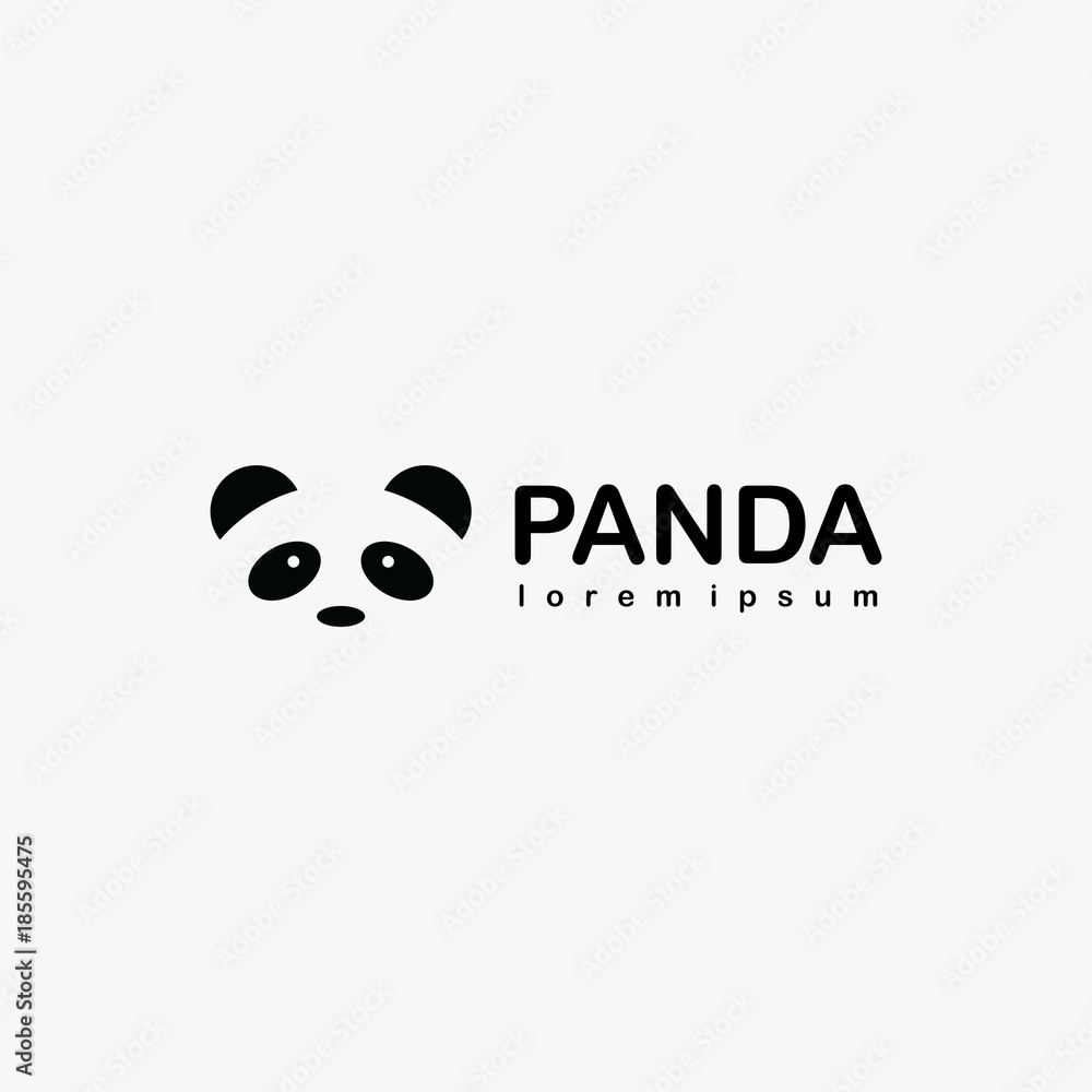 Panda Logo Vector Template Design Stock Vector | Adobe Stock