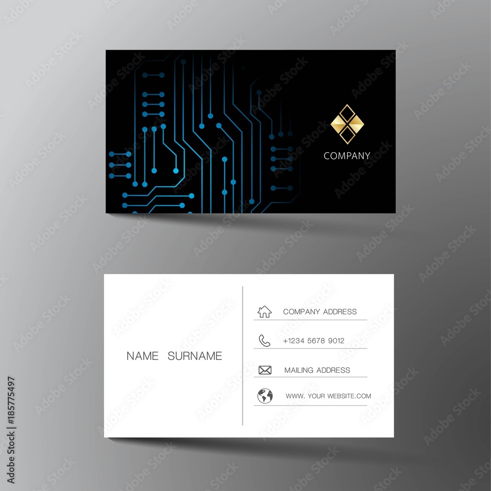 Modern business card template design. With inspiration from the ...