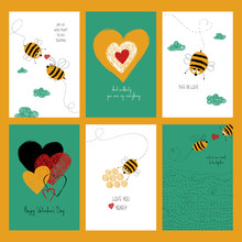 Bee Valentine Poster Free Stock Photo - Public Domain Pictures