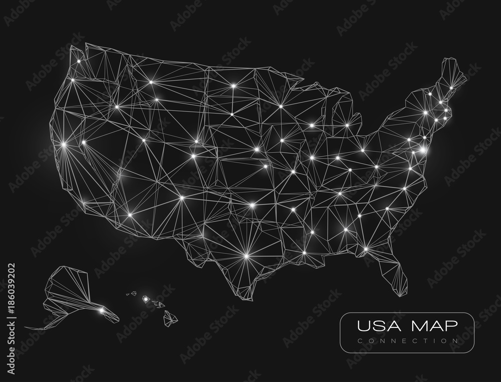 United States map abstract vector background Stock Vector | Adobe Stock