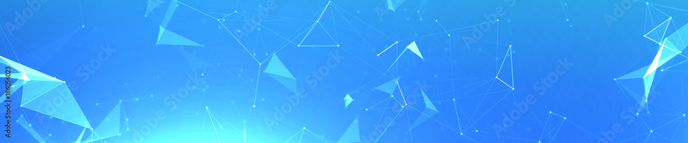 Light blue plexus panoramic hero background Stock Illustration | Adobe ...