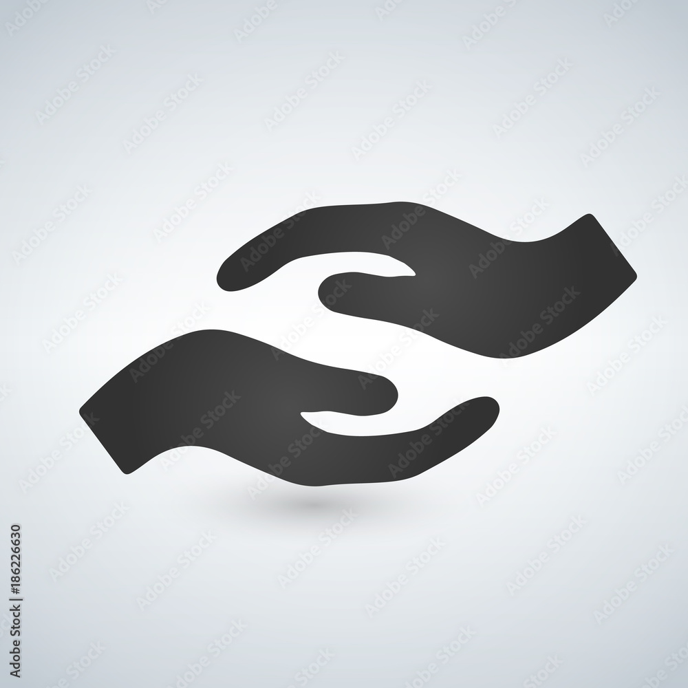 Vector protecting hands icon Stock Vector | Adobe Stock