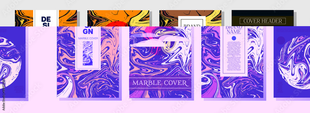 Modern Magazine Cover Template. Business Invitation, Cool Marble ...