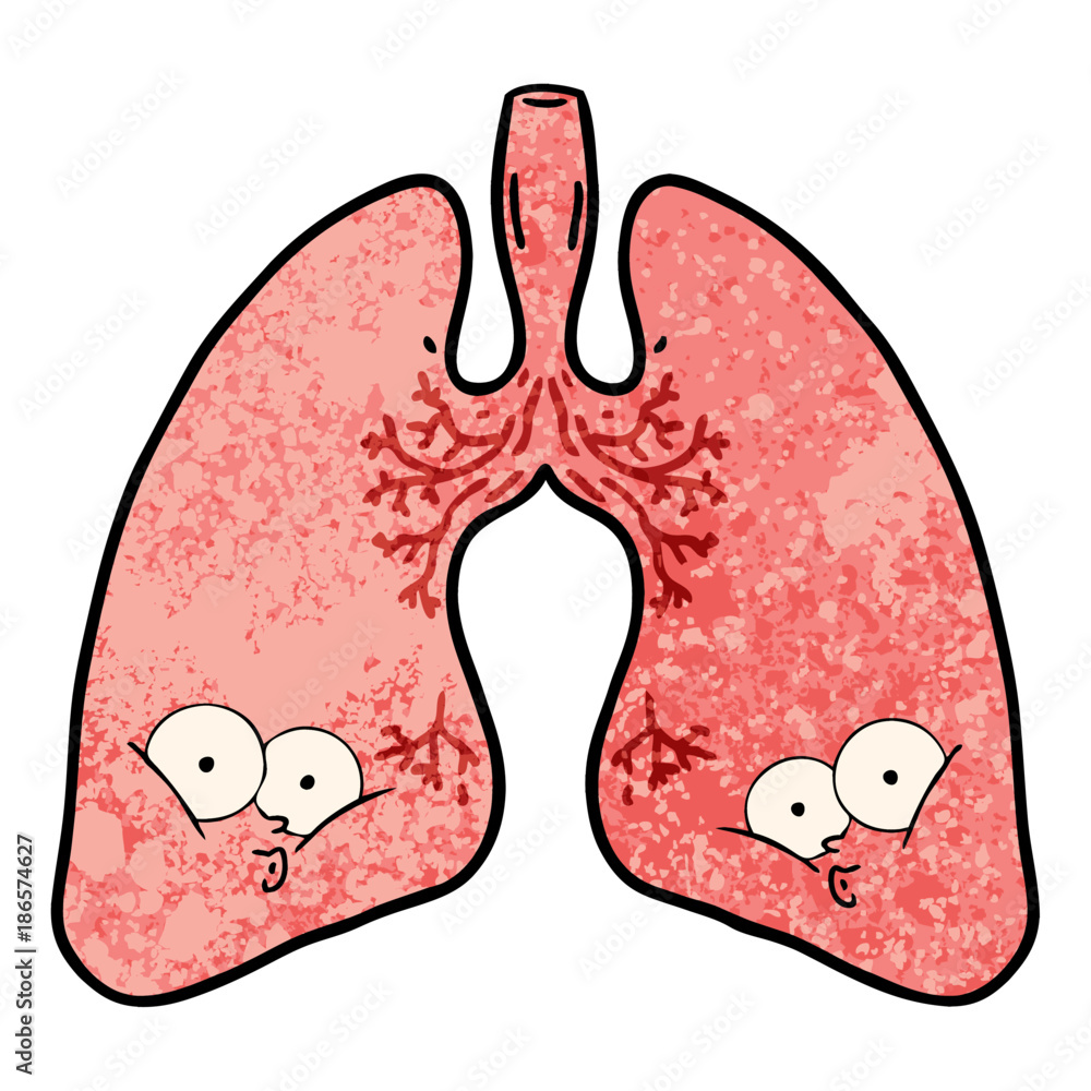 cartoon lungs Stock Vector | Adobe Stock