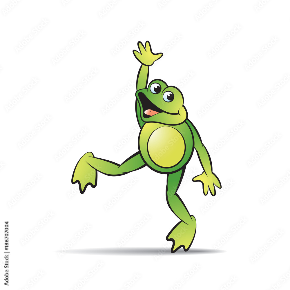 dancing frog green