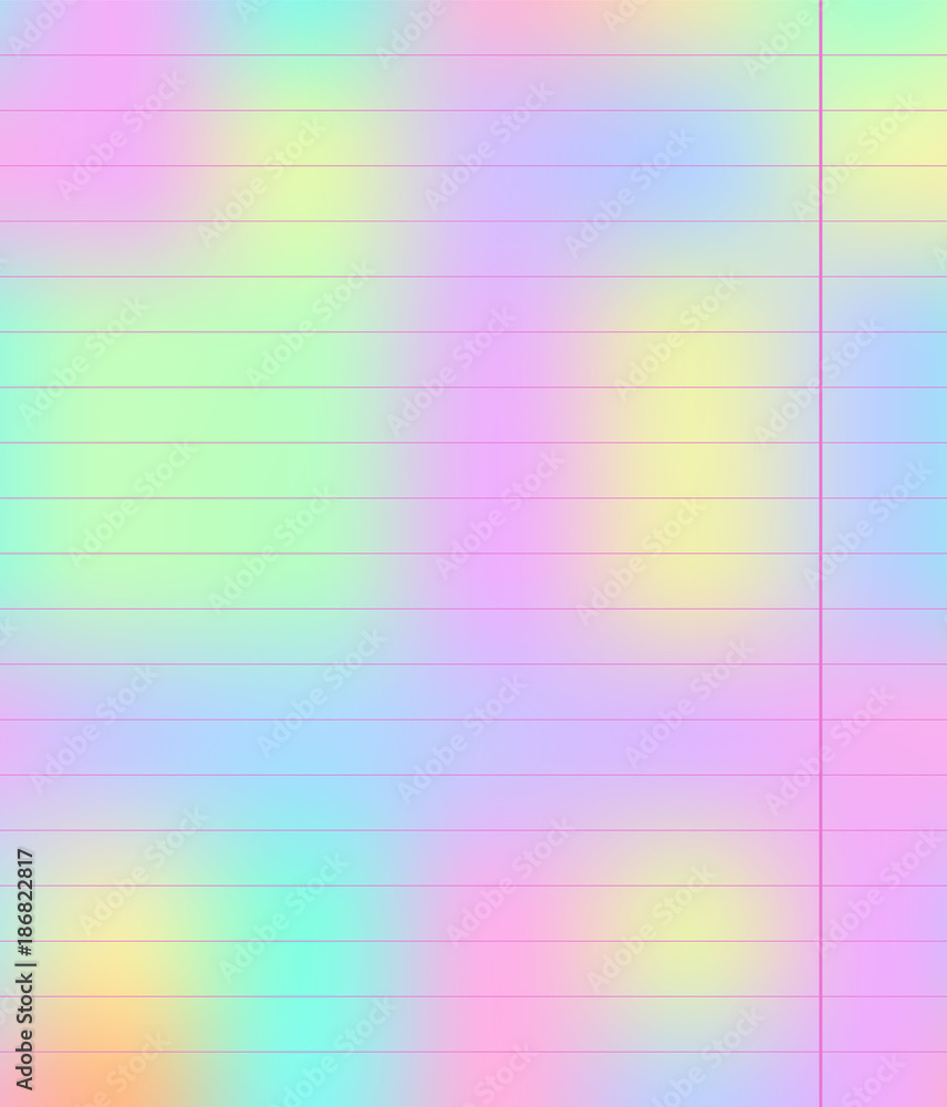 Pink sheet with wide horizontal lines notebook school paper with pink ...