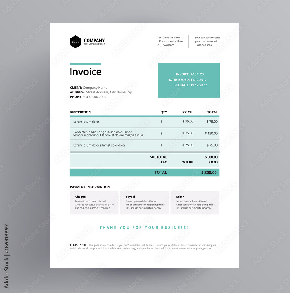 Medical invoice form template for medical professionals - doctors ...