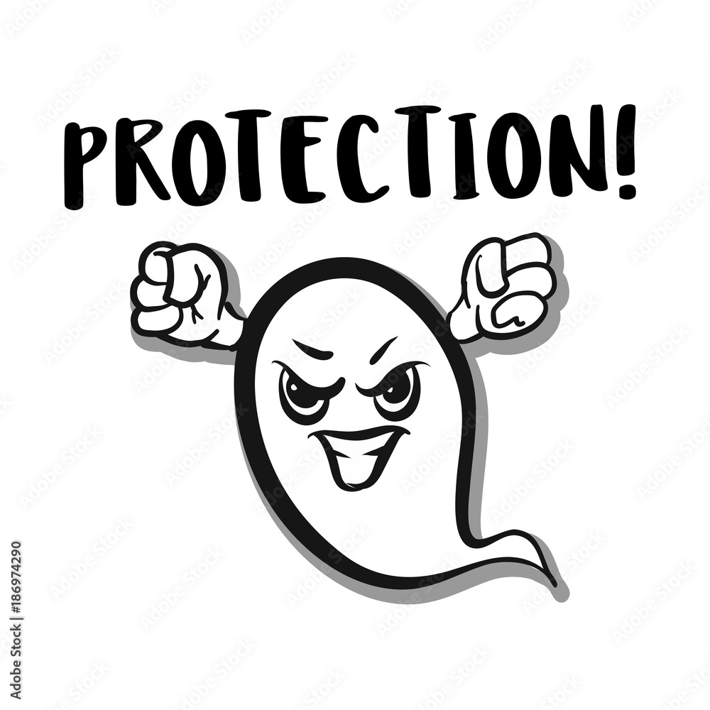 Ghost warning protection alert icon Stock Vector | Adobe Stock