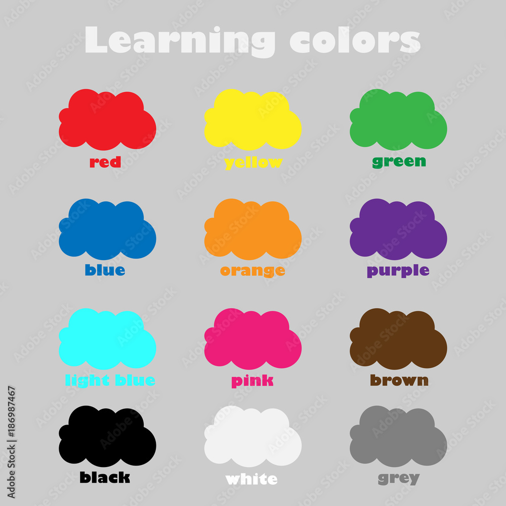 Learning colors for children, fun education game for kids, colorful ...