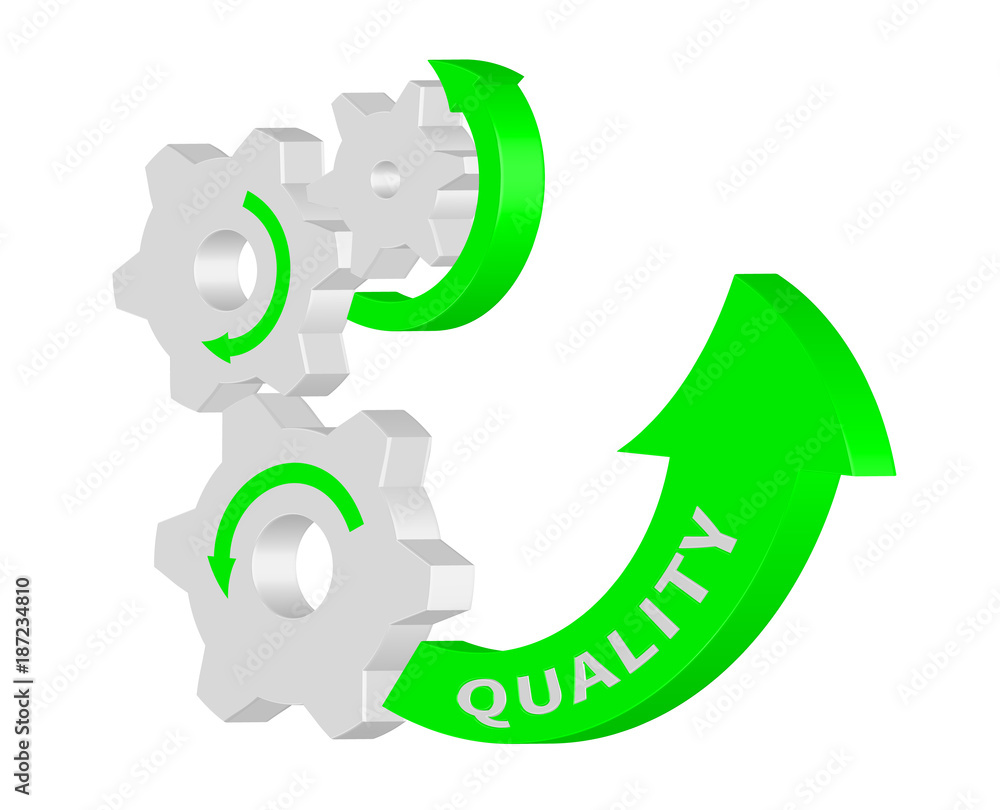 Abstract illustration of quality system based on continuous improvement ...