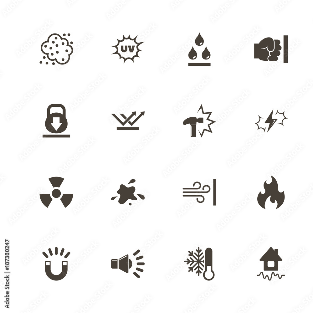 Influence icons. Perfect black pictogram on white background. Flat ...