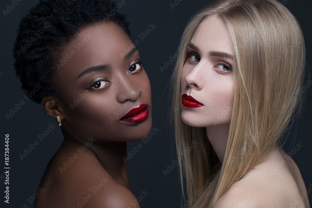 Stock-Foto „Provocative Make up. Gorgeous Women Face. concept of female ...