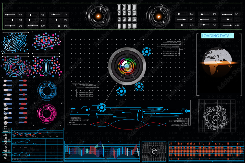 Vector de Stock The set of graphs and charts. Statistics and data ...