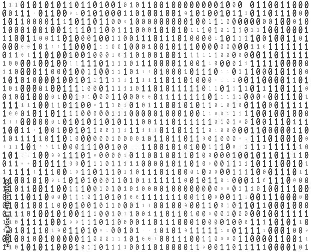 Binary Numbers Texture Stock Vector | Adobe Stock