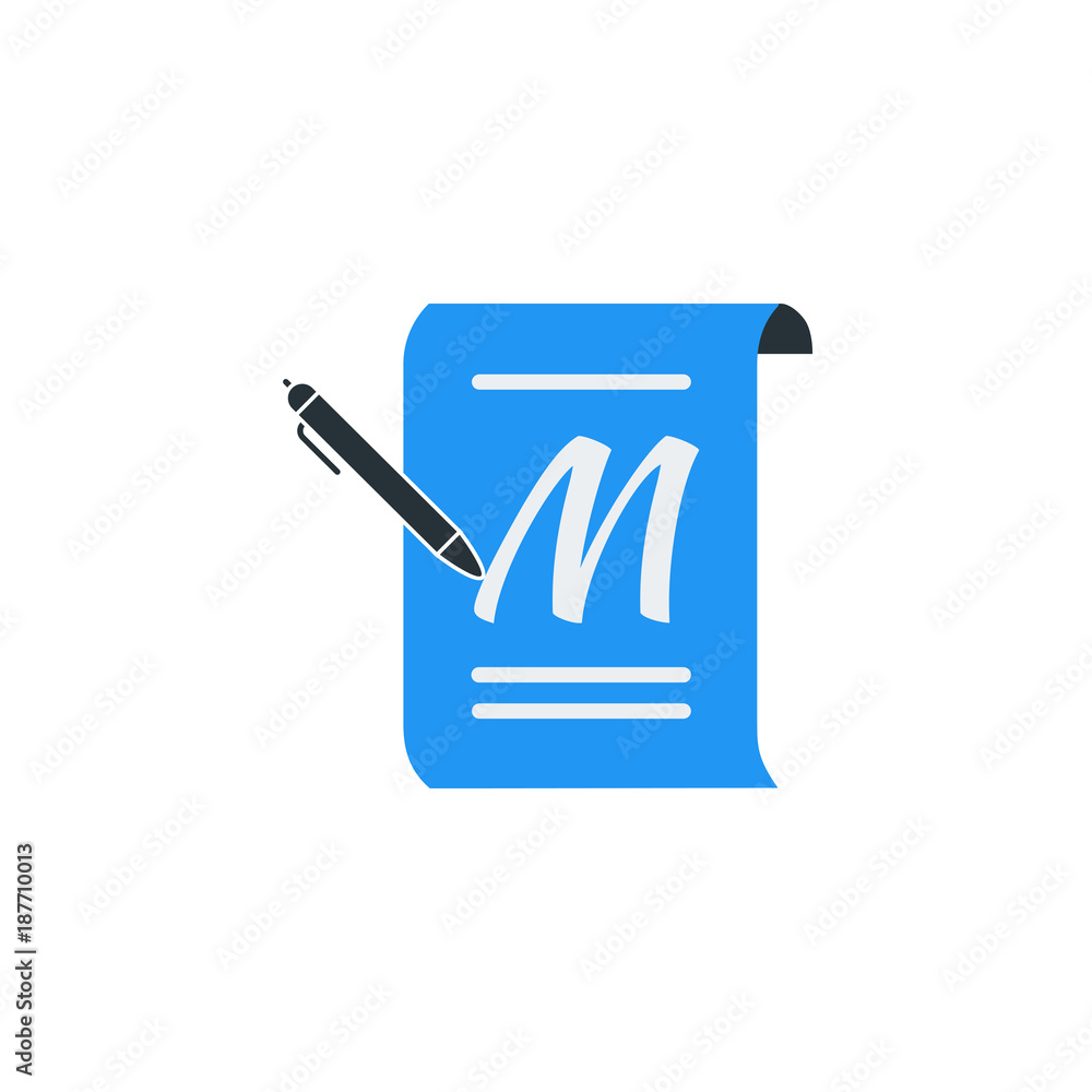 Simple Business Vector of Portfolio Paper Icon Template. Portfolio With ...