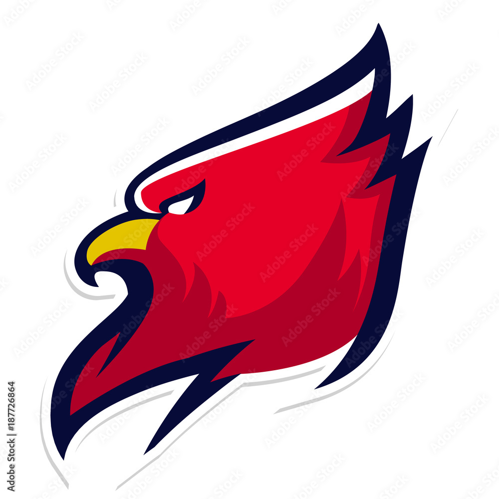 robin bird head mascot logo Stock Illustration | Adobe Stock