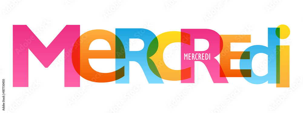 JOURS DE LA SEMAINE - MERCREDI Stock Vector | Adobe Stock