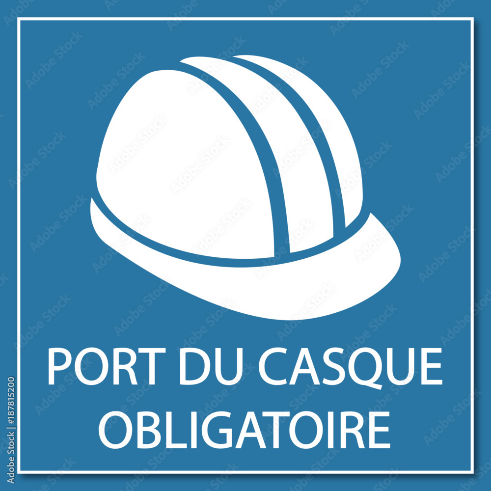 Logo port du casque obligatoire. Stock Vector | Adobe Stock