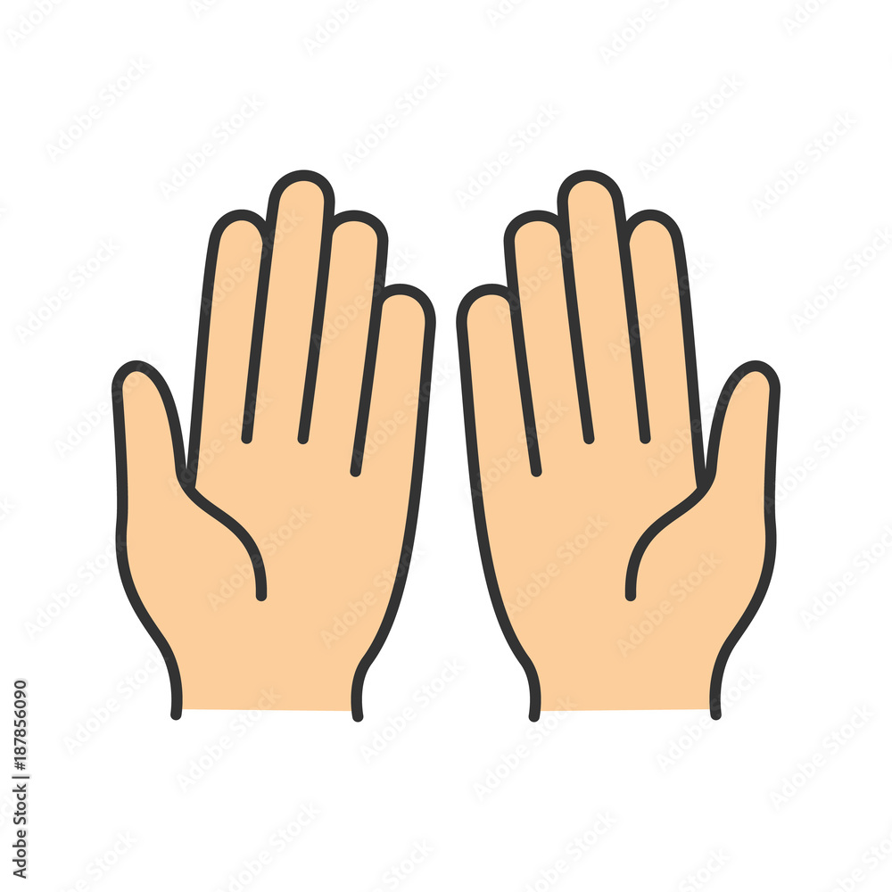 Muslim praying hands color icon Stock Vector | Adobe Stock