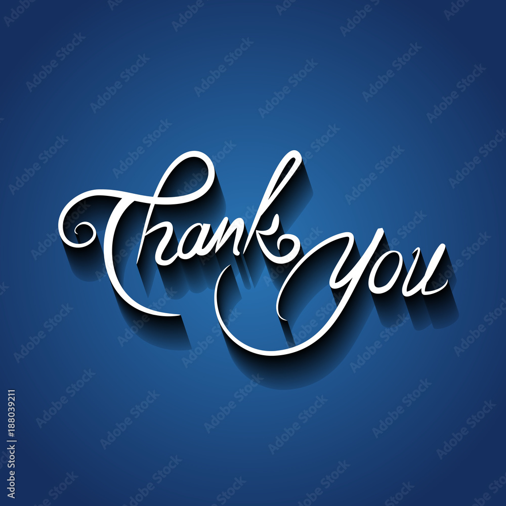 Thank you vector illustration.Thank You handwritten inscription. Stock ...